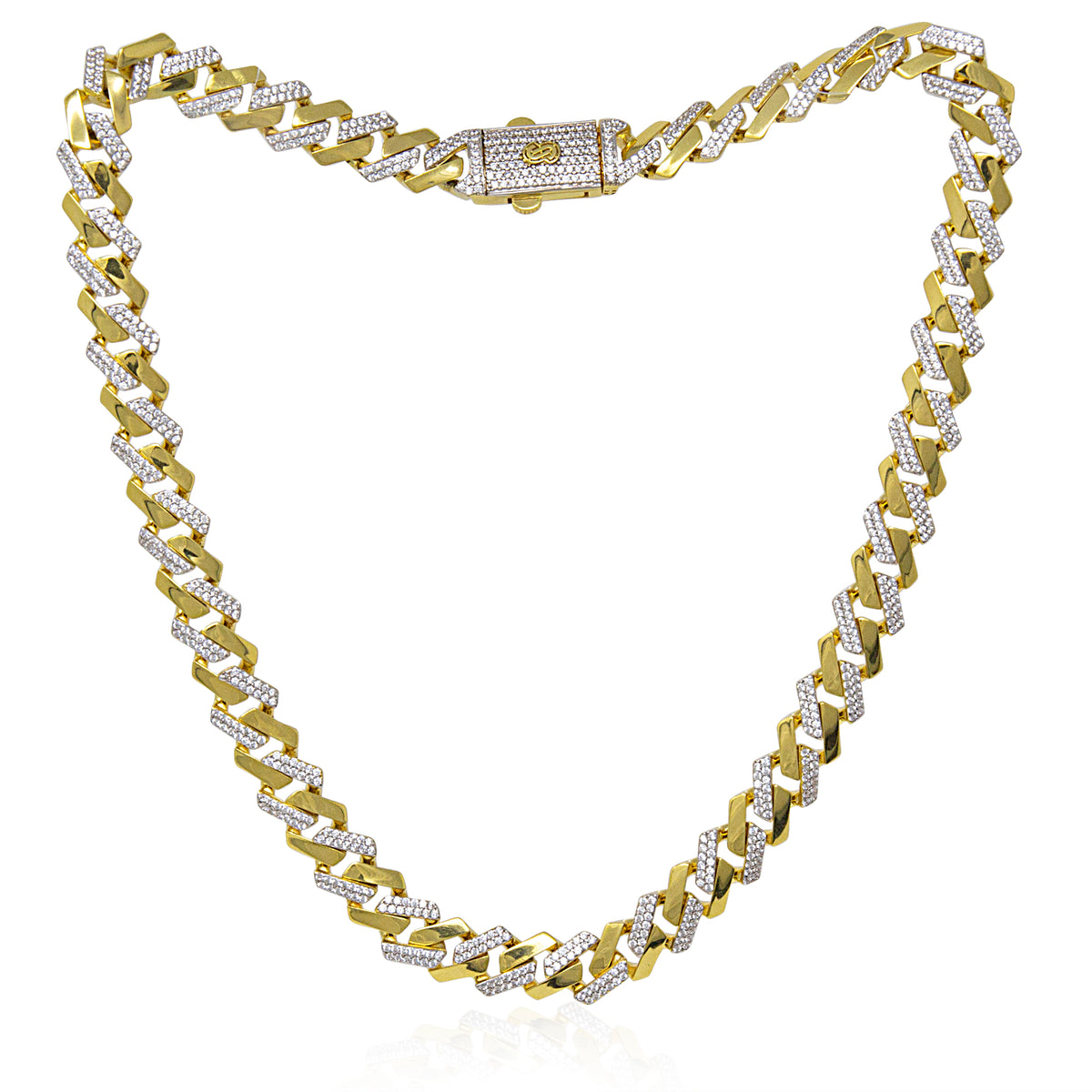 Icy Monaco Hybrid Chain | Cubic Zirconia Chains | Gold & Diamond Fine ...