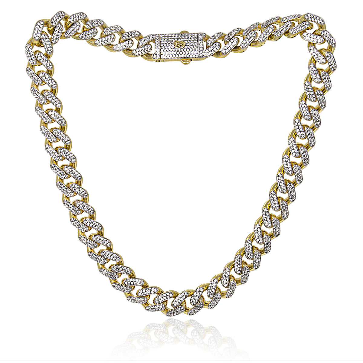Icy Monaco Link Chain | Cubic Zirconia Chains | Gold & Diamond Fine ...