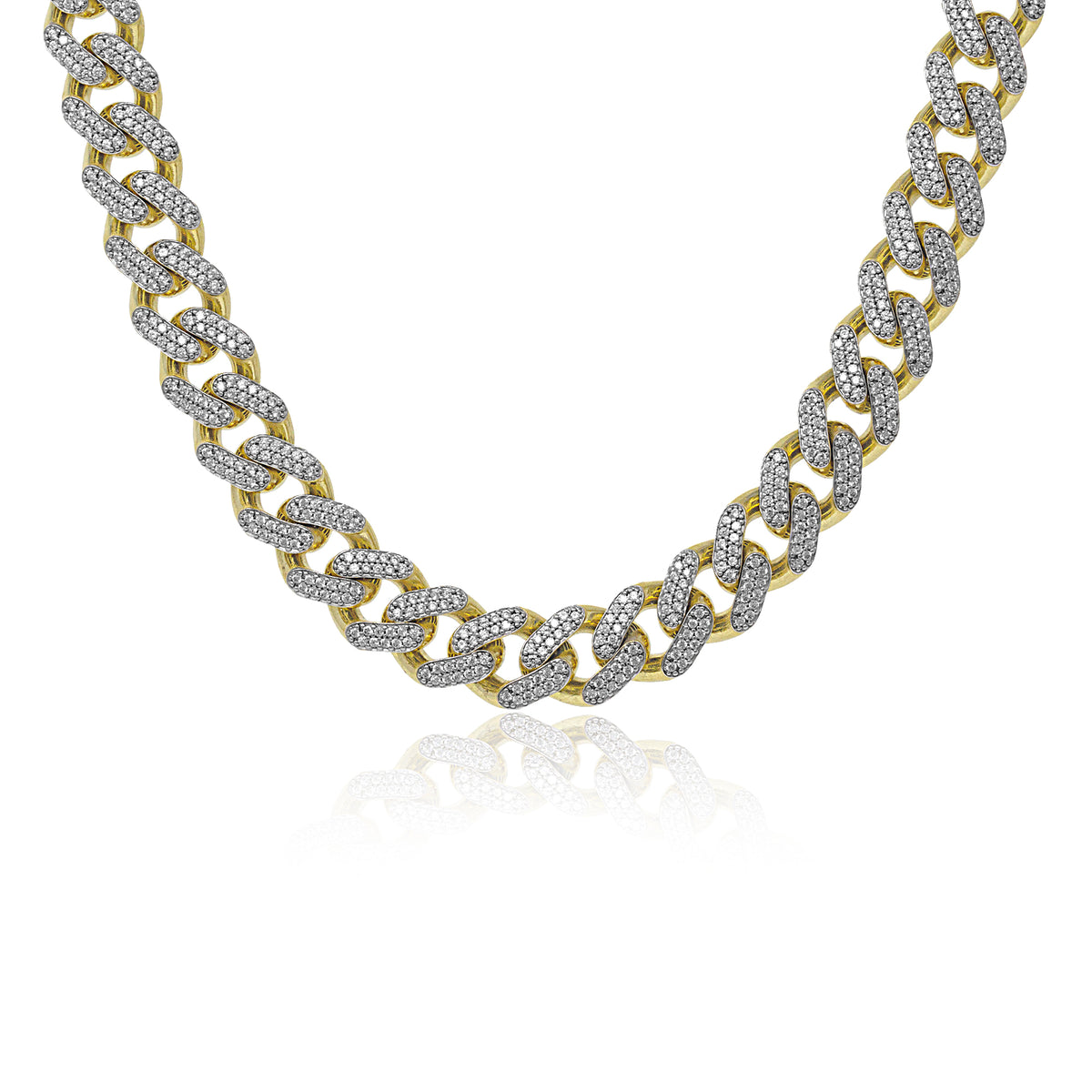 Icy Monaco Link Chain | Cubic Zirconia Chains | Gold & Diamond Fine ...